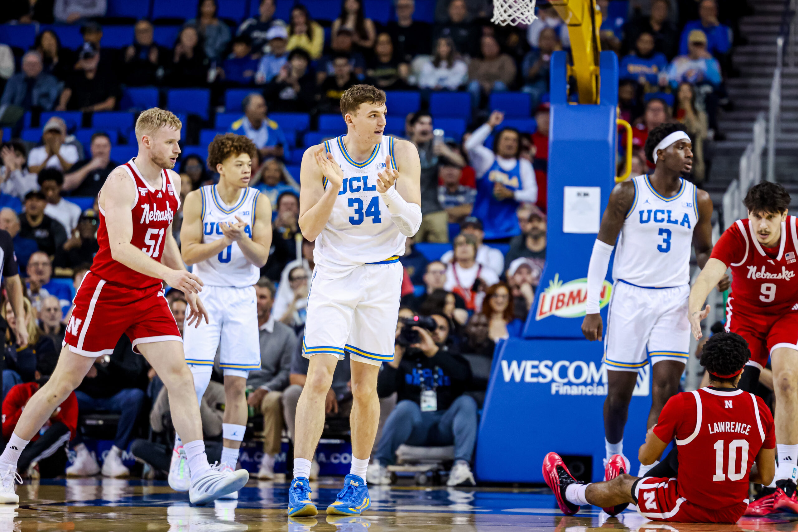 UCLA men’s basketball thrashes No. 9 Nebraska in regular season home ...