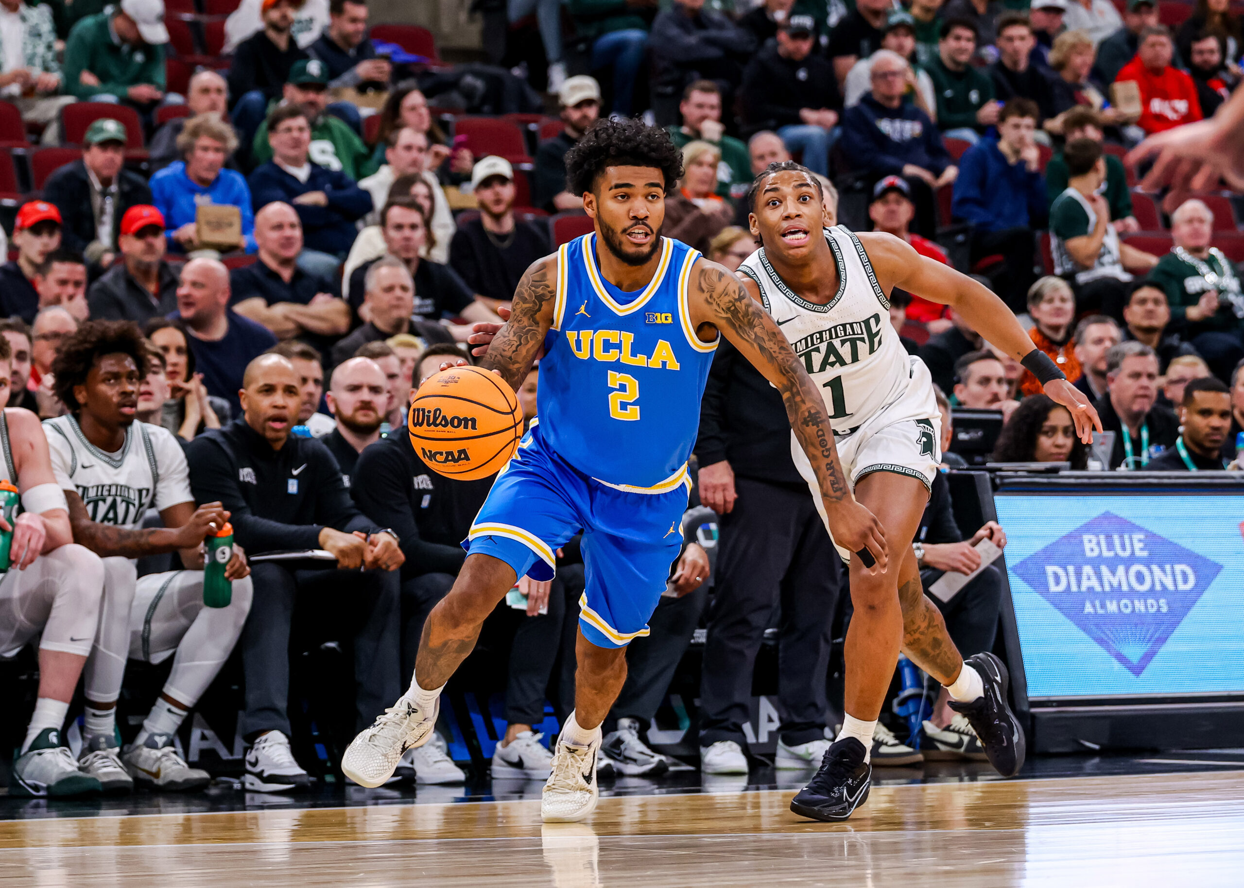 UCLA men’s basketball upsets No. 11 Michigan State 88-84 in Big Ten ...